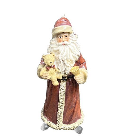 @Tab | Holiday | Vintage St Nicholas Figurine Holding Teddy Bear And ...